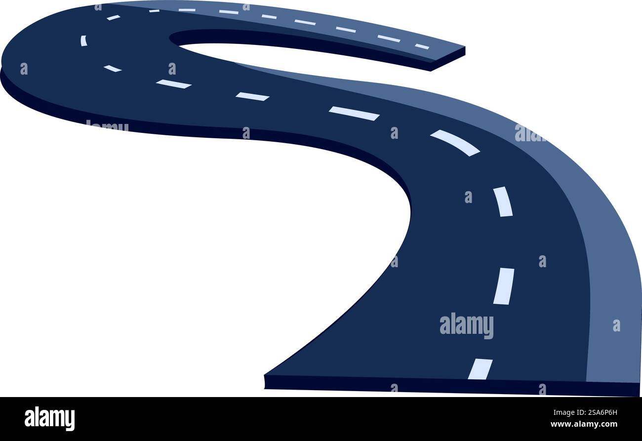 Winding road is creating an s shape through the countryside. Winding ...