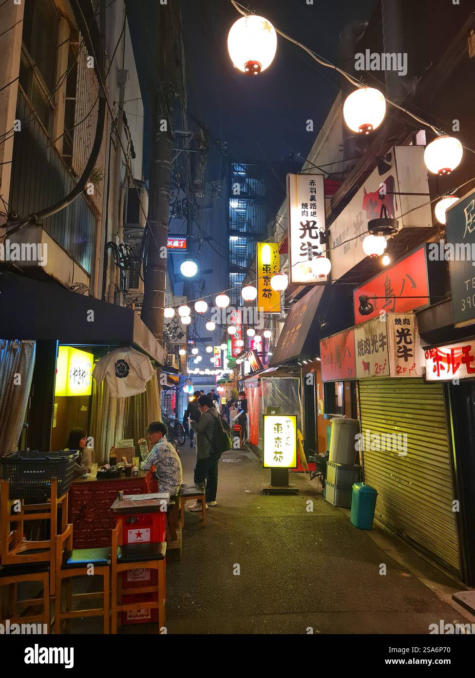 A food street in the Akabane district of Tokyo at night Stock Photo - Alamy