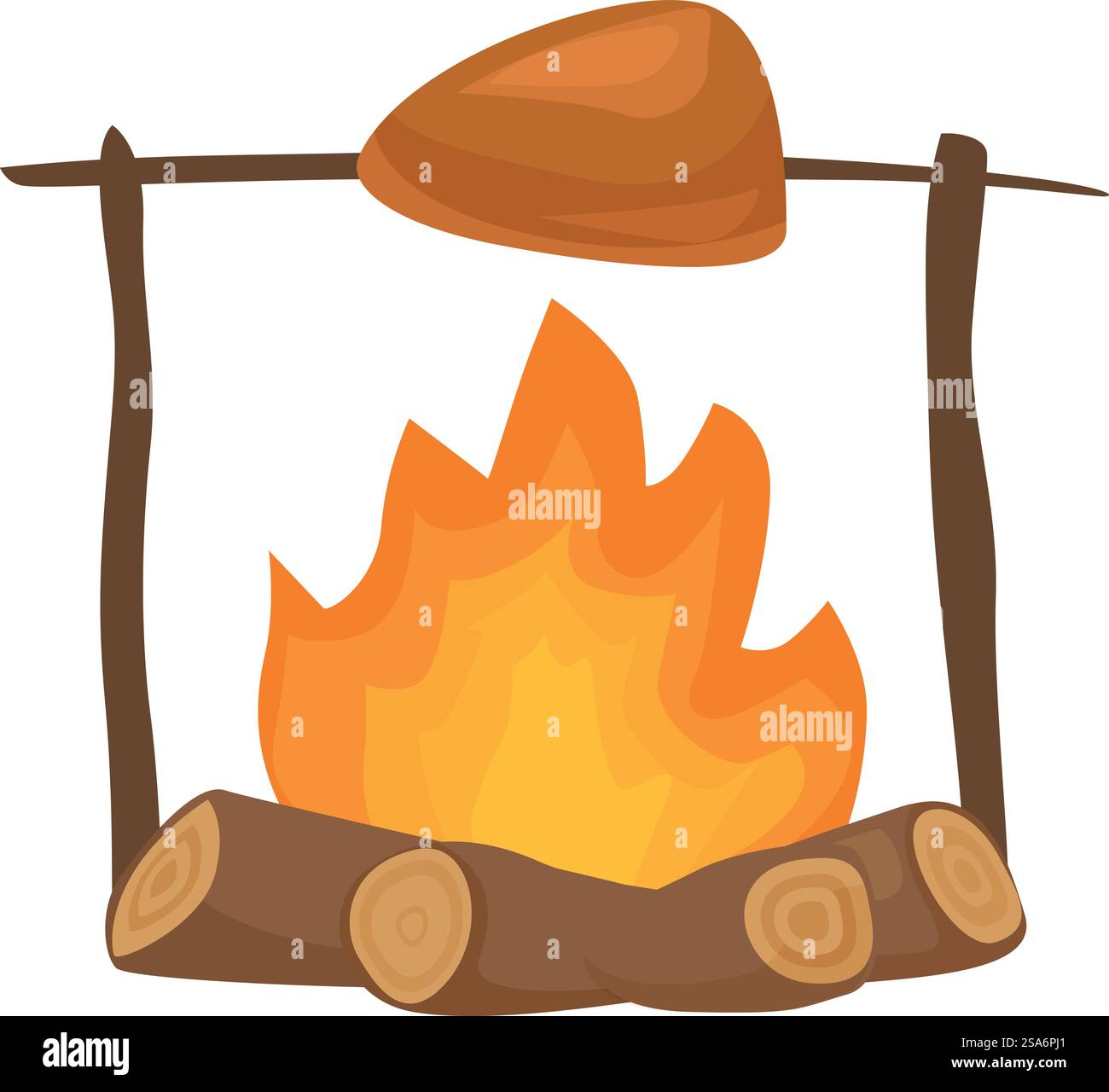 Camp primitive cooking Stock Vector Images - Alamy