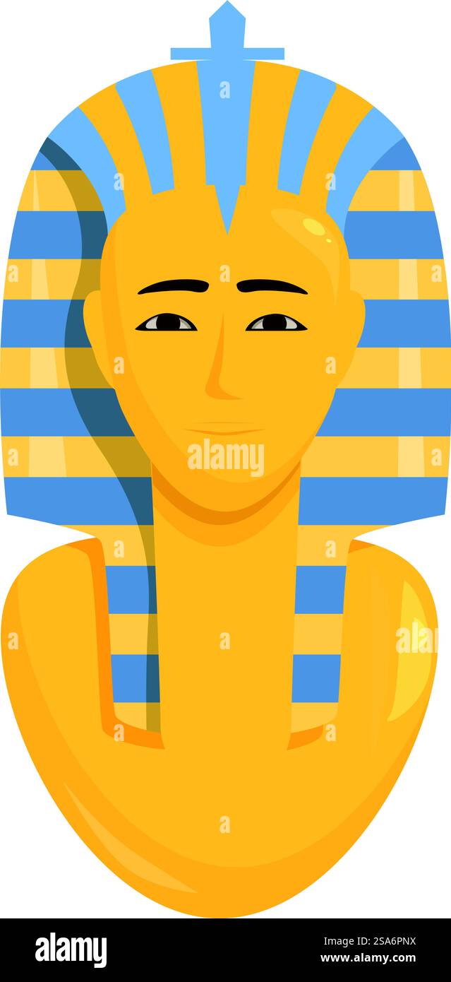 Golden tutankhamun death mask representing ancient egyptian ...