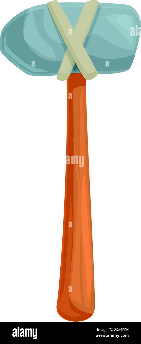 Cartoon style isolated vector illustration of a prehistoric stone ...