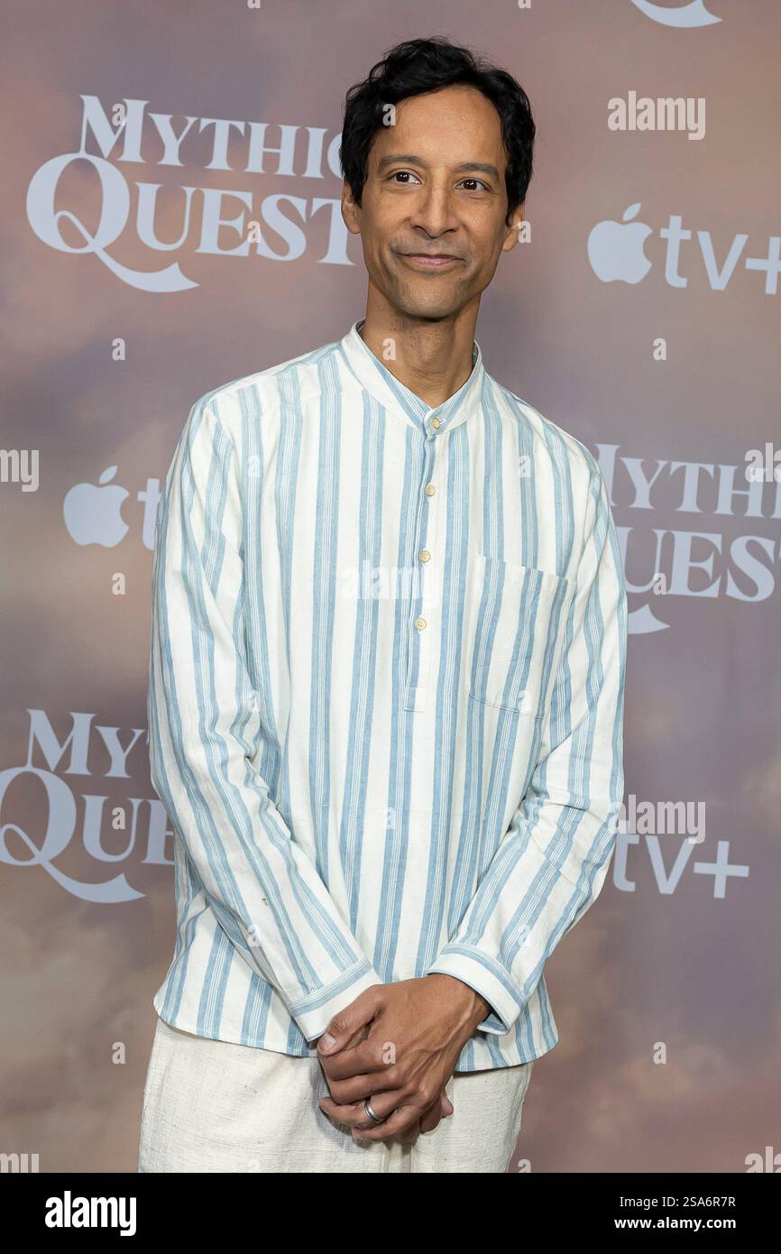 Danny Pudi attends the arrivals of the Los Angeles Photo Call for Apple ...