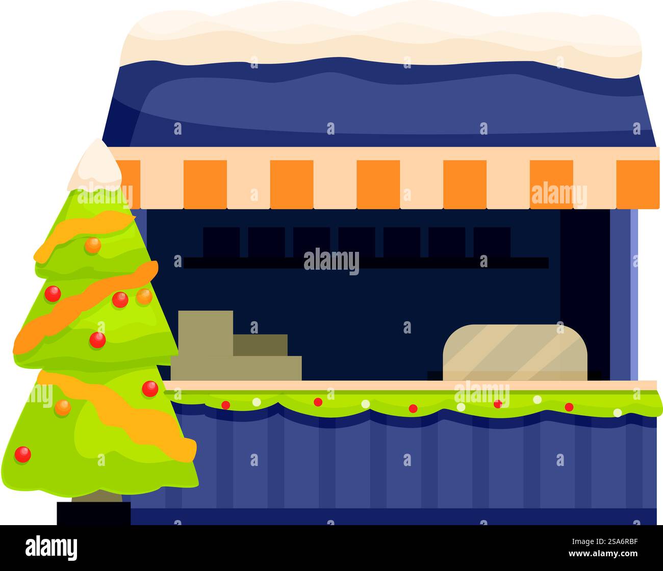 Christmas stall display Stock Vector Images - Alamy