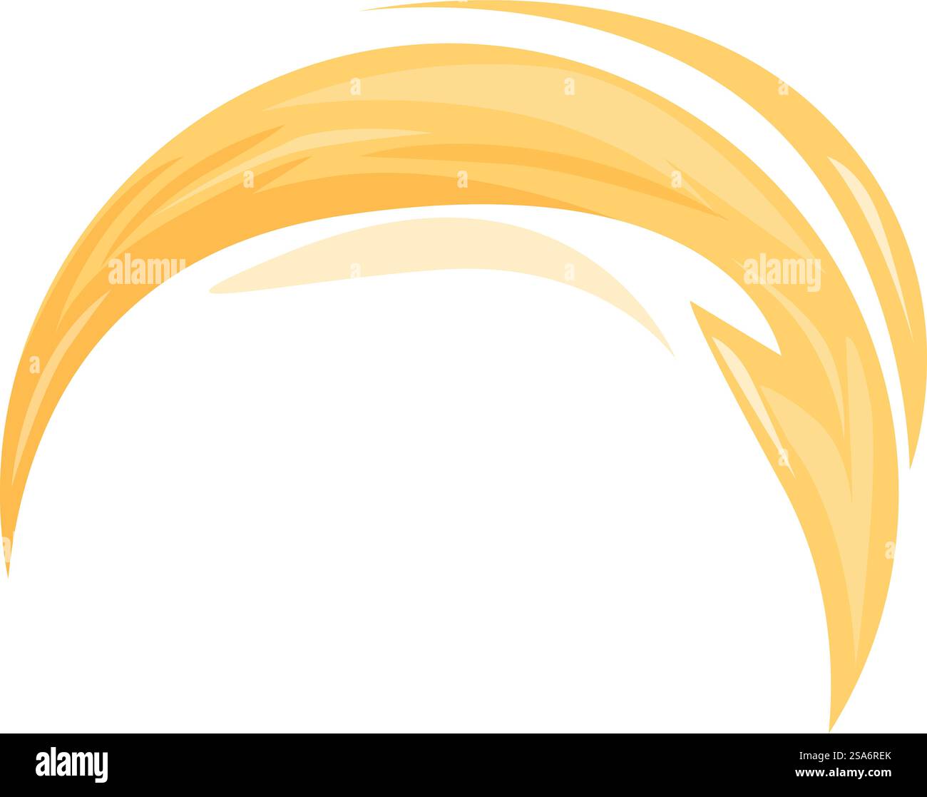 Golden brush stroke is making a dynamic curved shape. Golden brush ...