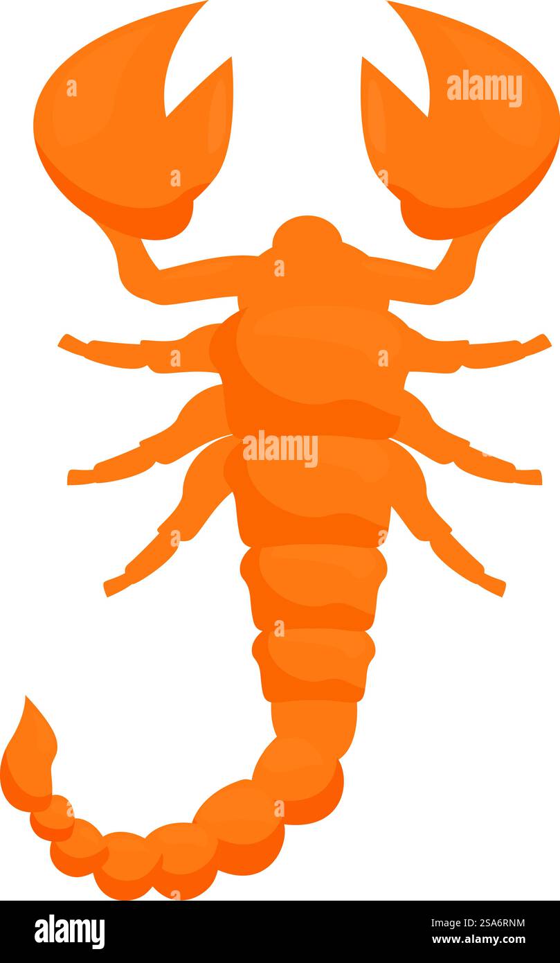 Orange scorpion standing up showing its stinger and claws hi-res stock ...