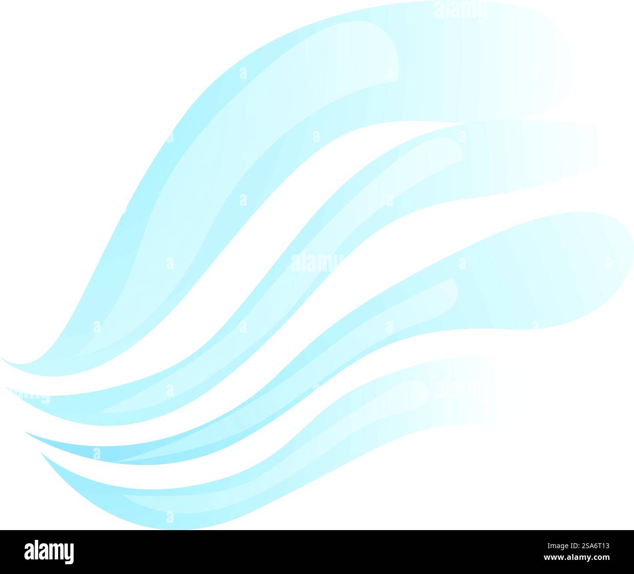 Abstract Blue Wave Shape Forming A Dynamic Flowing Design Abstract Blue Wave Shape Forming