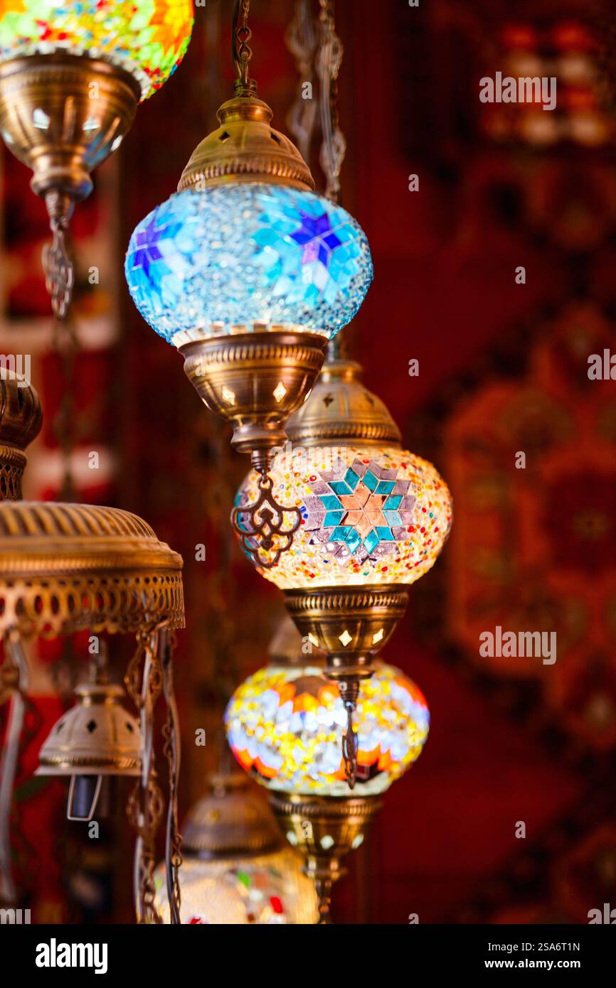 Traditional colorful turkish lanterns Stock Photo - Alamy