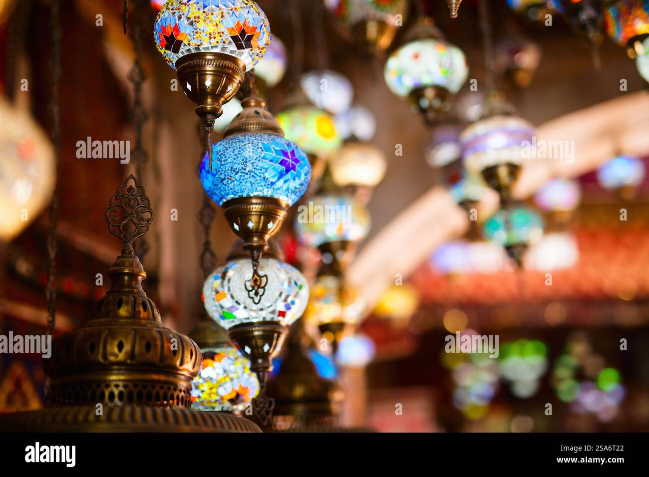 Traditional colorful turkish lanterns Stock Photo - Alamy