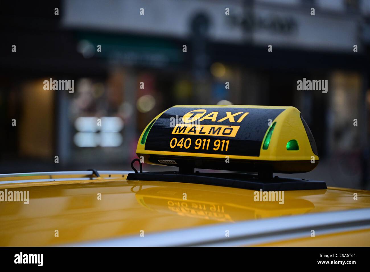 Malmö, Skåne, Sweden. January 17 2025. Malmö Taxi cab Stock Photo - Alamy