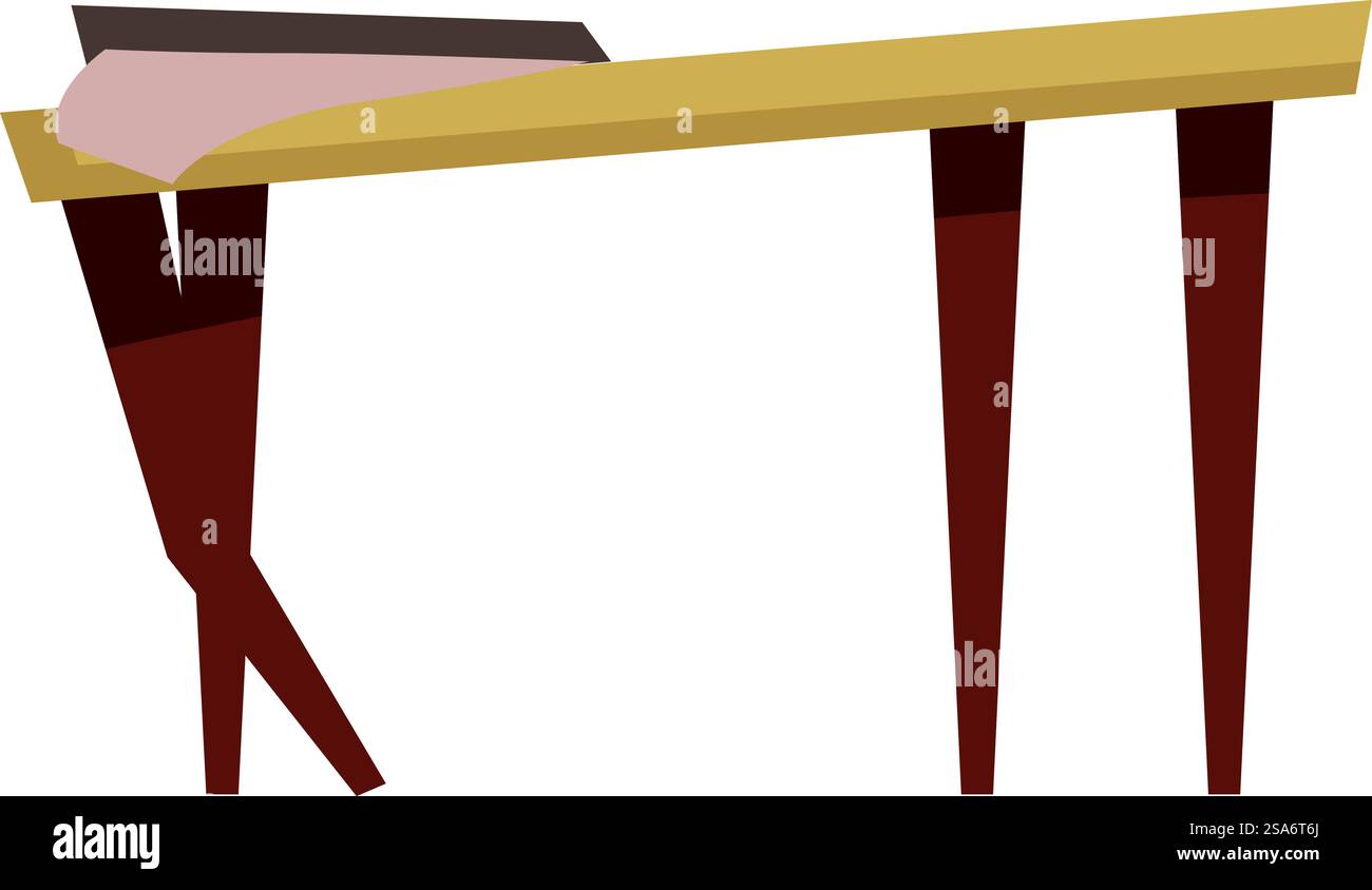 Broken desk is representing the concept of financial crisis. Broken ...