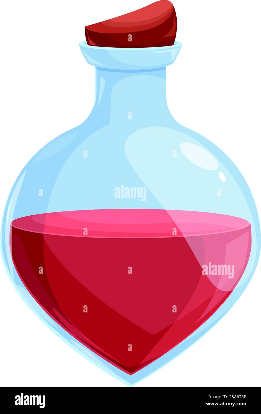 Glass flask is filled with a mysterious red potion, perfect for ...