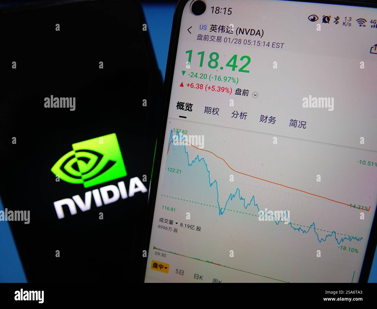YICHANG, CHINA - JANUARY 28, 2025 - A shareholder displays information ...