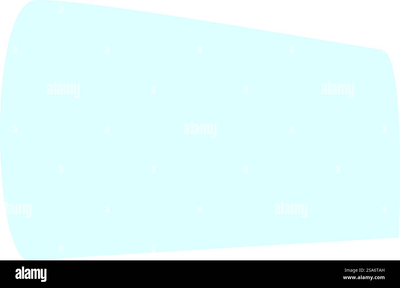 Light blue cylinder shape is floating on a white background, creating a ...