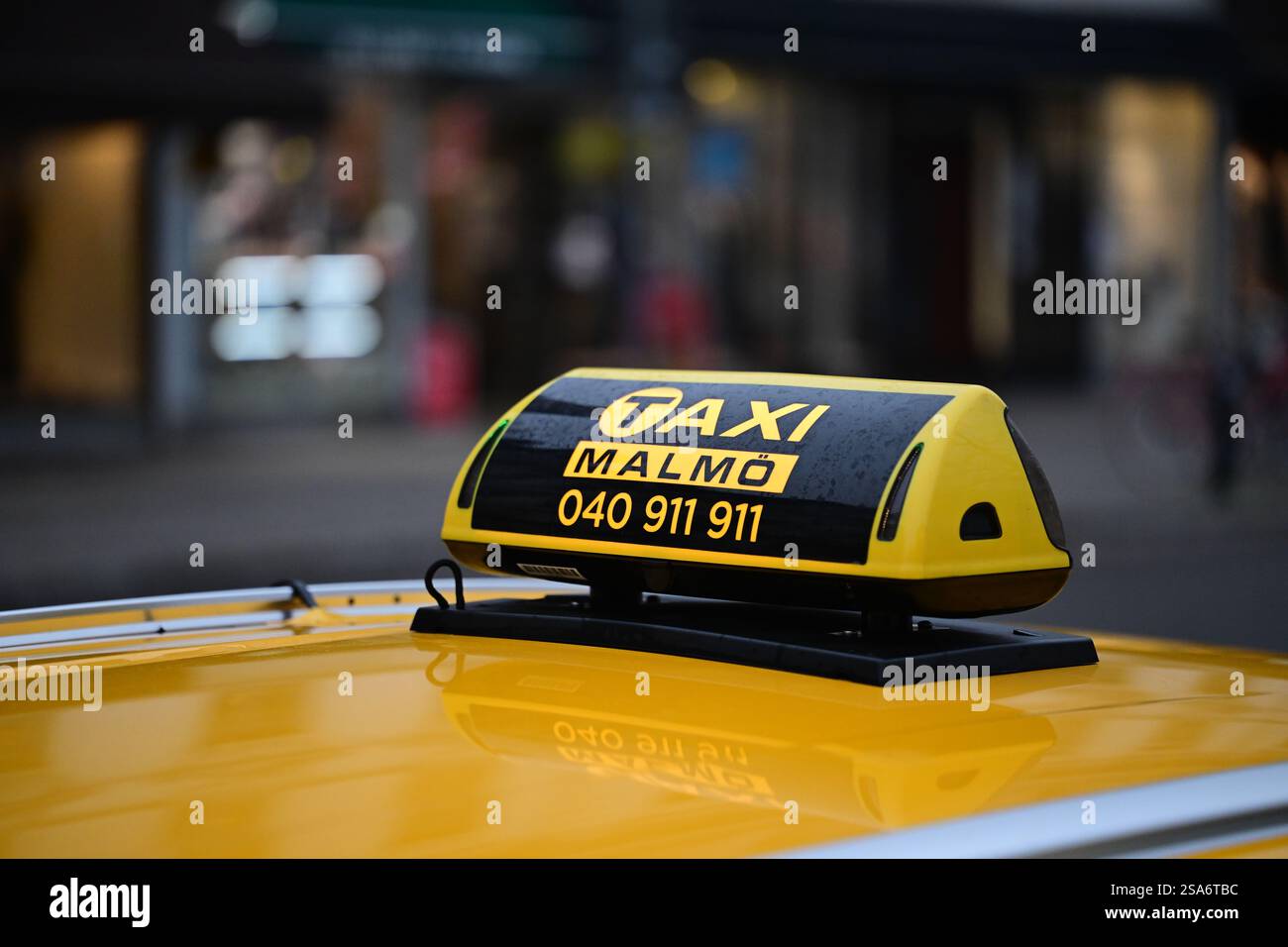 Malmö, Skåne, Sweden. January 17 2025. Malmö Taxi cab Stock Photo - Alamy