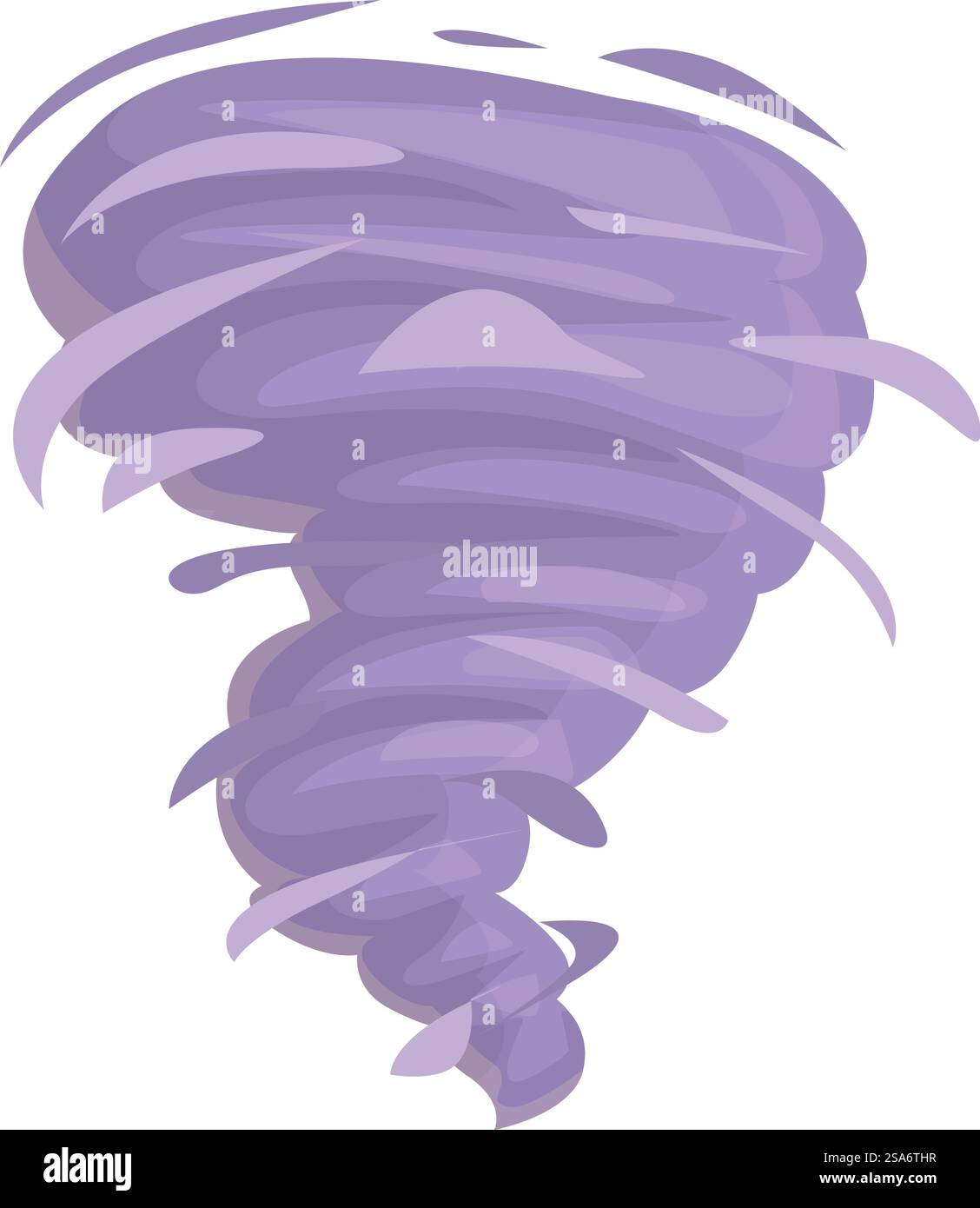 Purple whirlwind is rotating and creating a tornado disaster. Purple ...