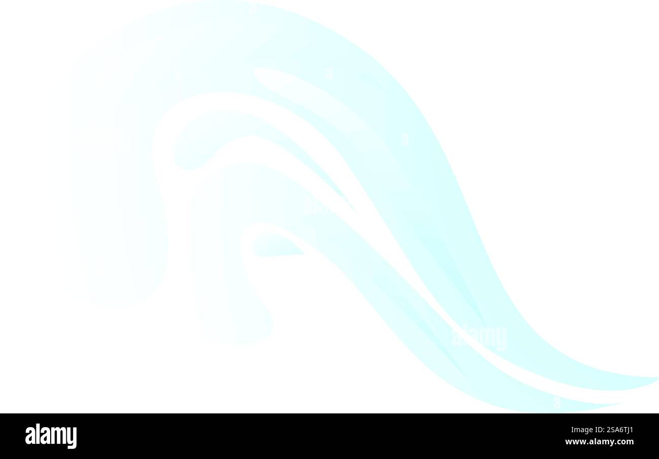 Blue abstract wave is flowing on a white background. Abstract blue wave ...