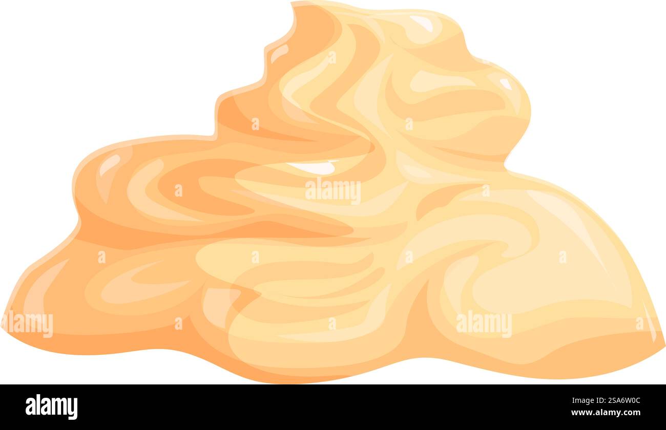 Creamy swirl of delicious mustard spreading on white background ...