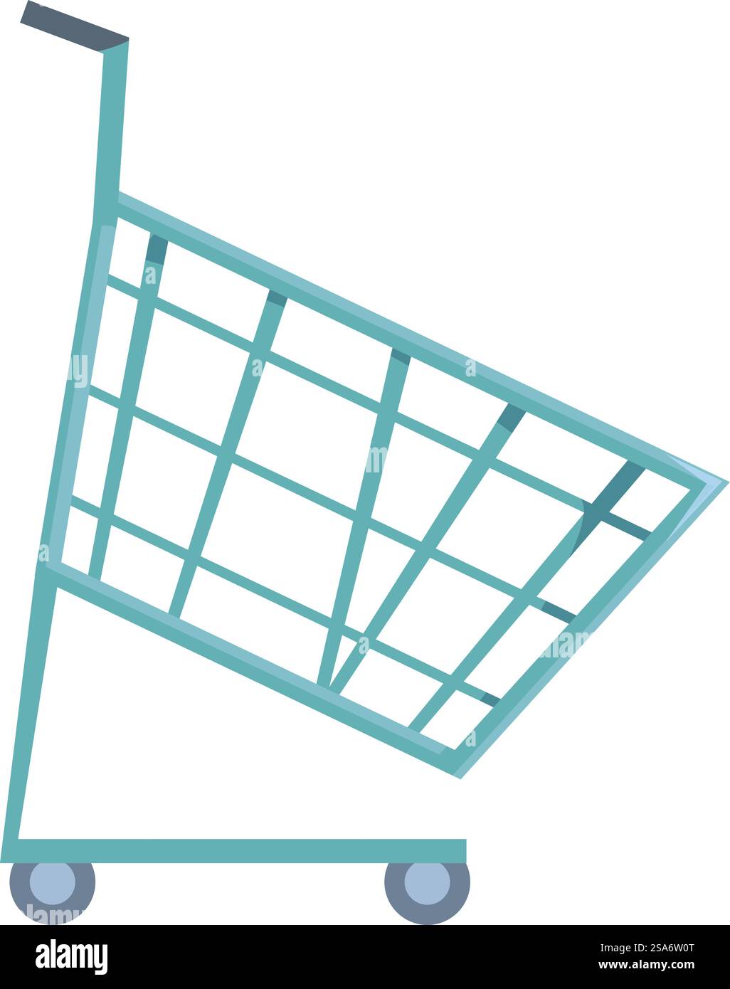 Empty shopping cart standing Stock Vector Images - Alamy