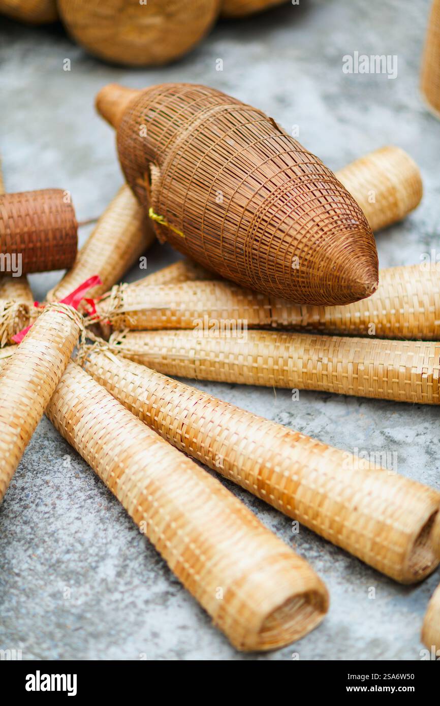 Traditional vietnamese handmade bamboo fish trap Stock Photo - Alamy