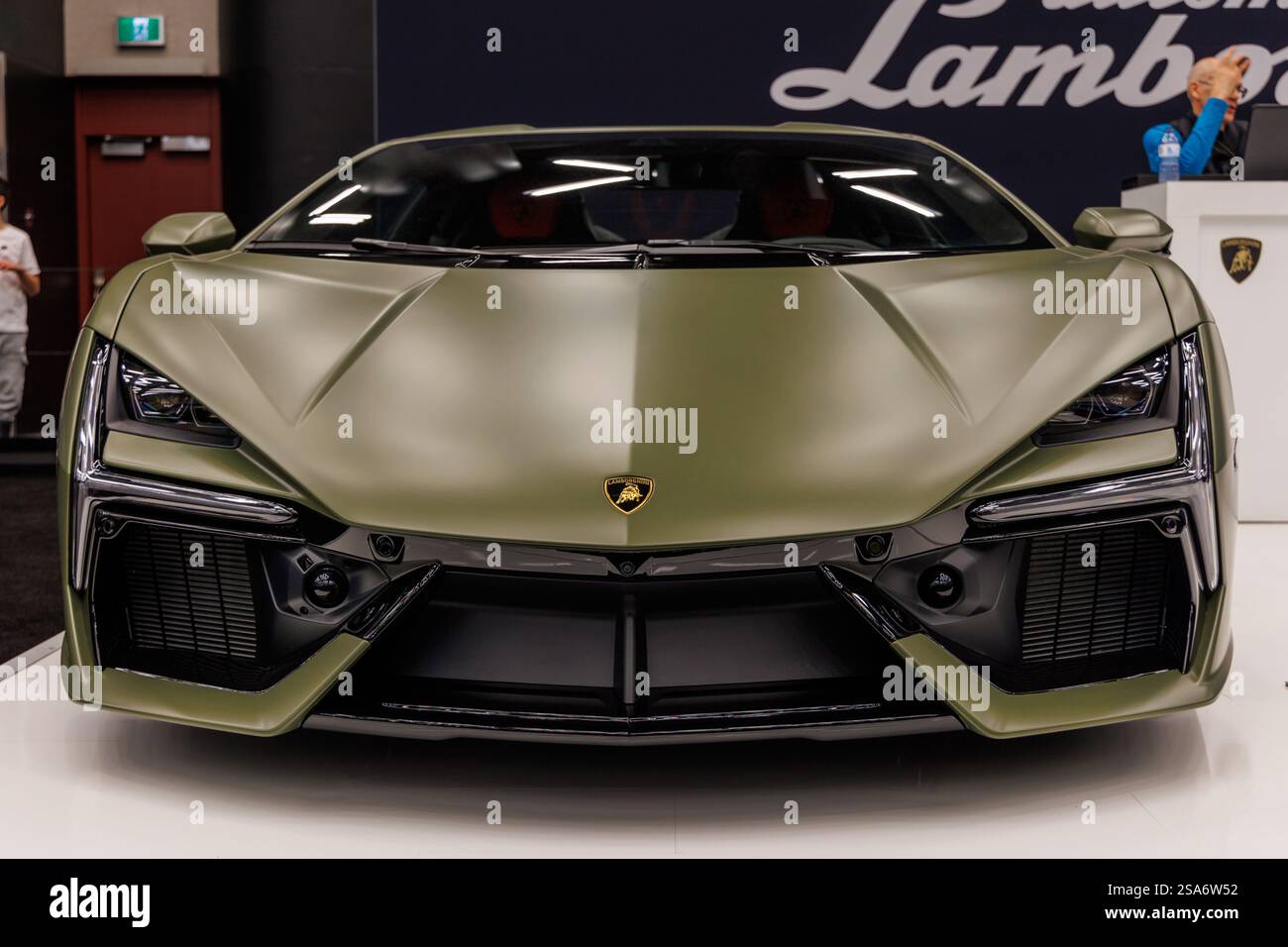 Montreal, Canada - Circa 2025: Lamborghini Revuelto on display Stock ...
