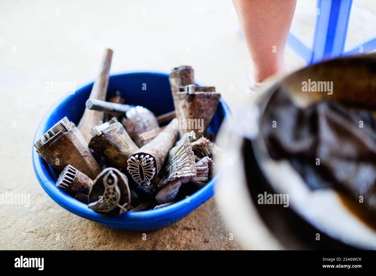 A set of tools for Hmong stamp batik Stock Photo - Alamy