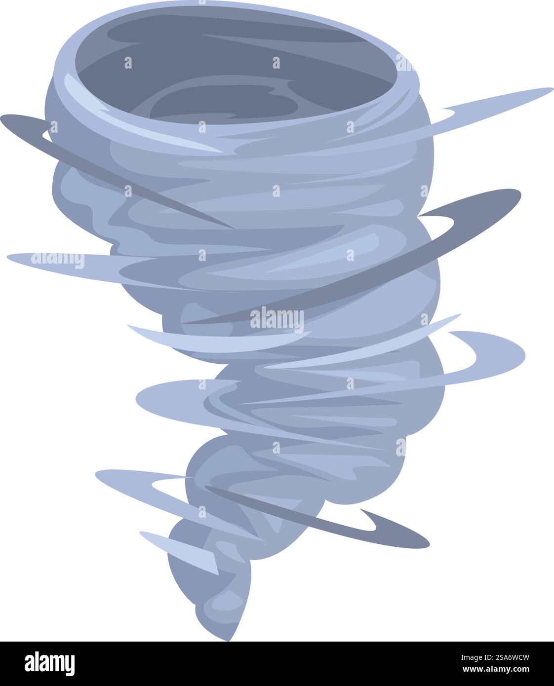 Big tornado rotating and creating powerful wind funnel, dangerous ...