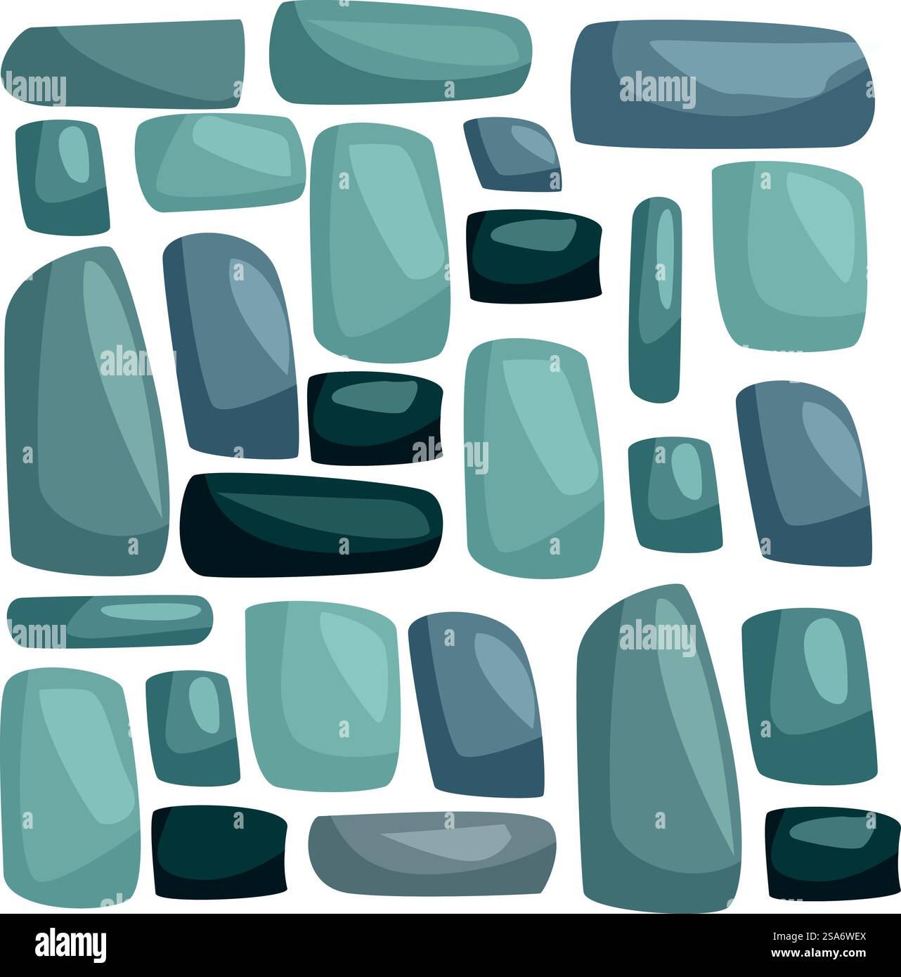 Seamless texture of cobblestone pavement forming road surface for ...