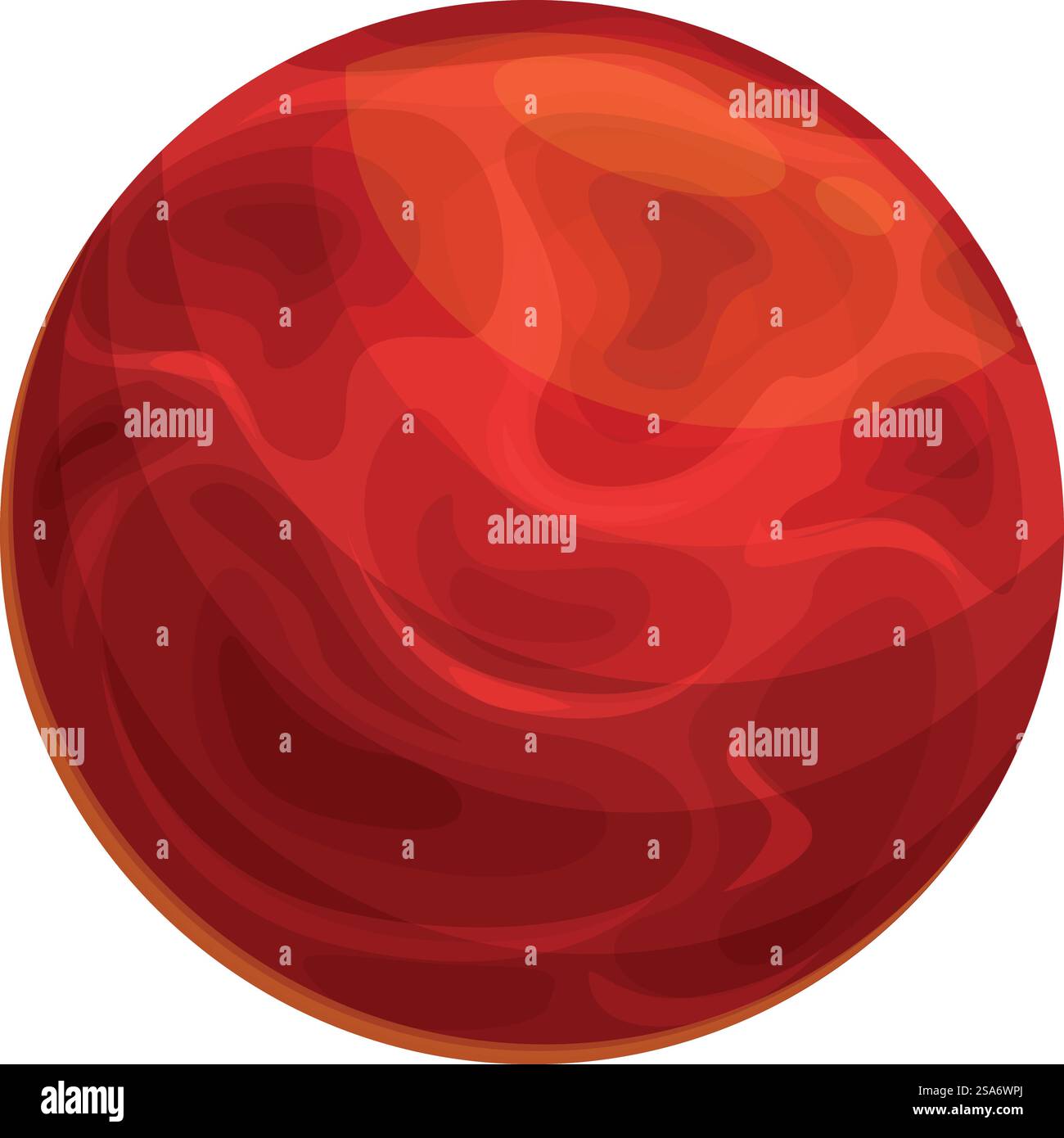 Red planet mars rotating in its orbit around the sun. Red planet mars ...