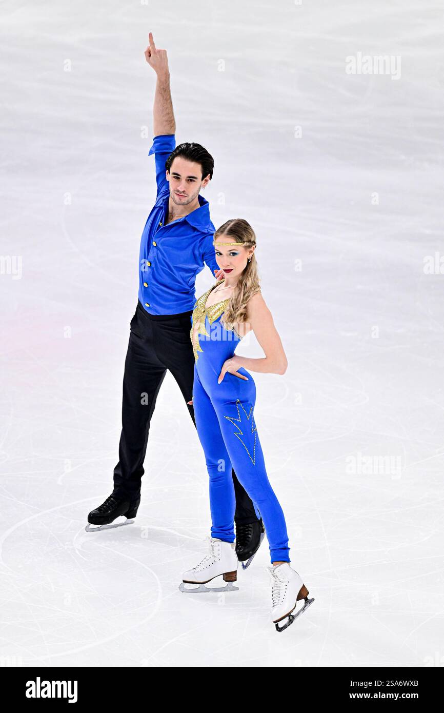 Hanna JAKUCS & Alessio GALLI (NED), during Ice Dance Practice, at the ...