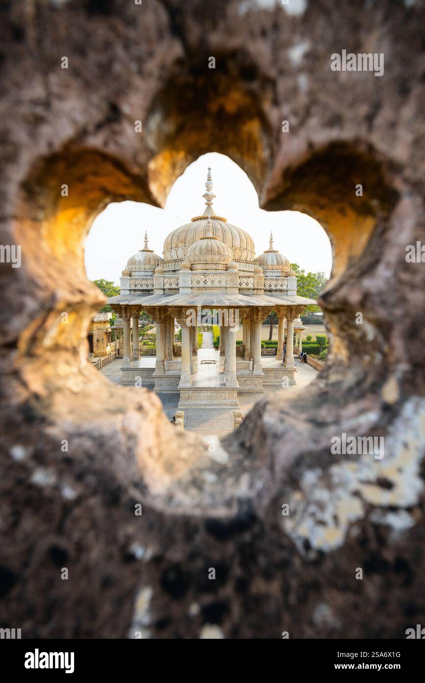 Beautiful Maharani Ki Chhatri memorial complex in Jaipur India Stock ...
