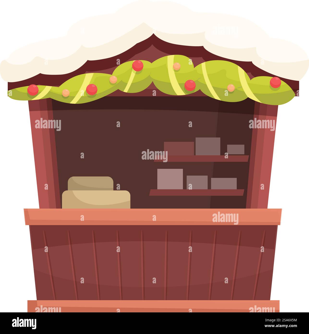 Empty christmas shelves Stock Vector Images - Alamy