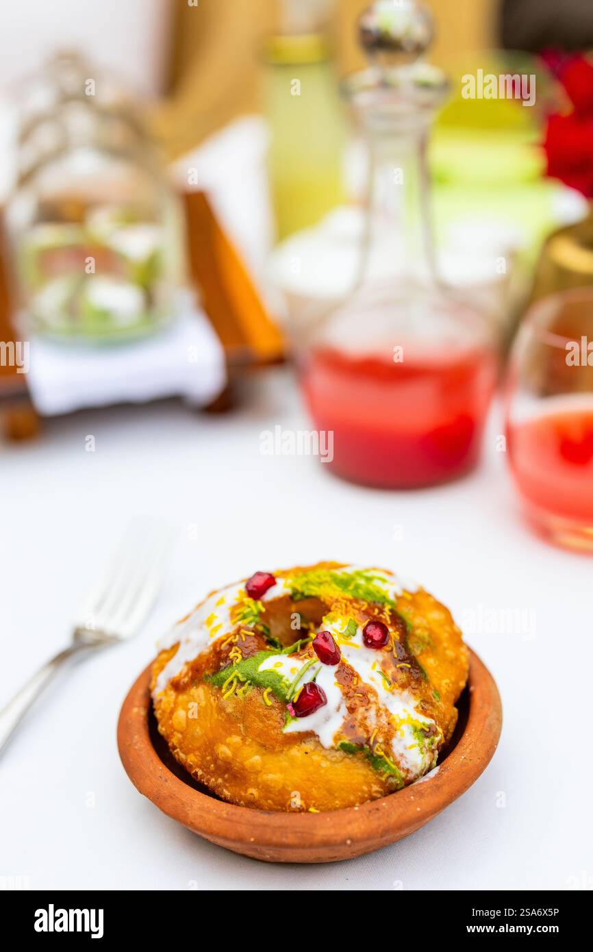 Raj Kachori delicious Indian food served for breakfast at luxury resort ...