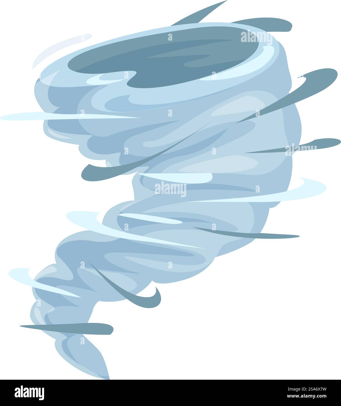 Powerful gray tornado rotating, dangerous weather phenomenon causing ...