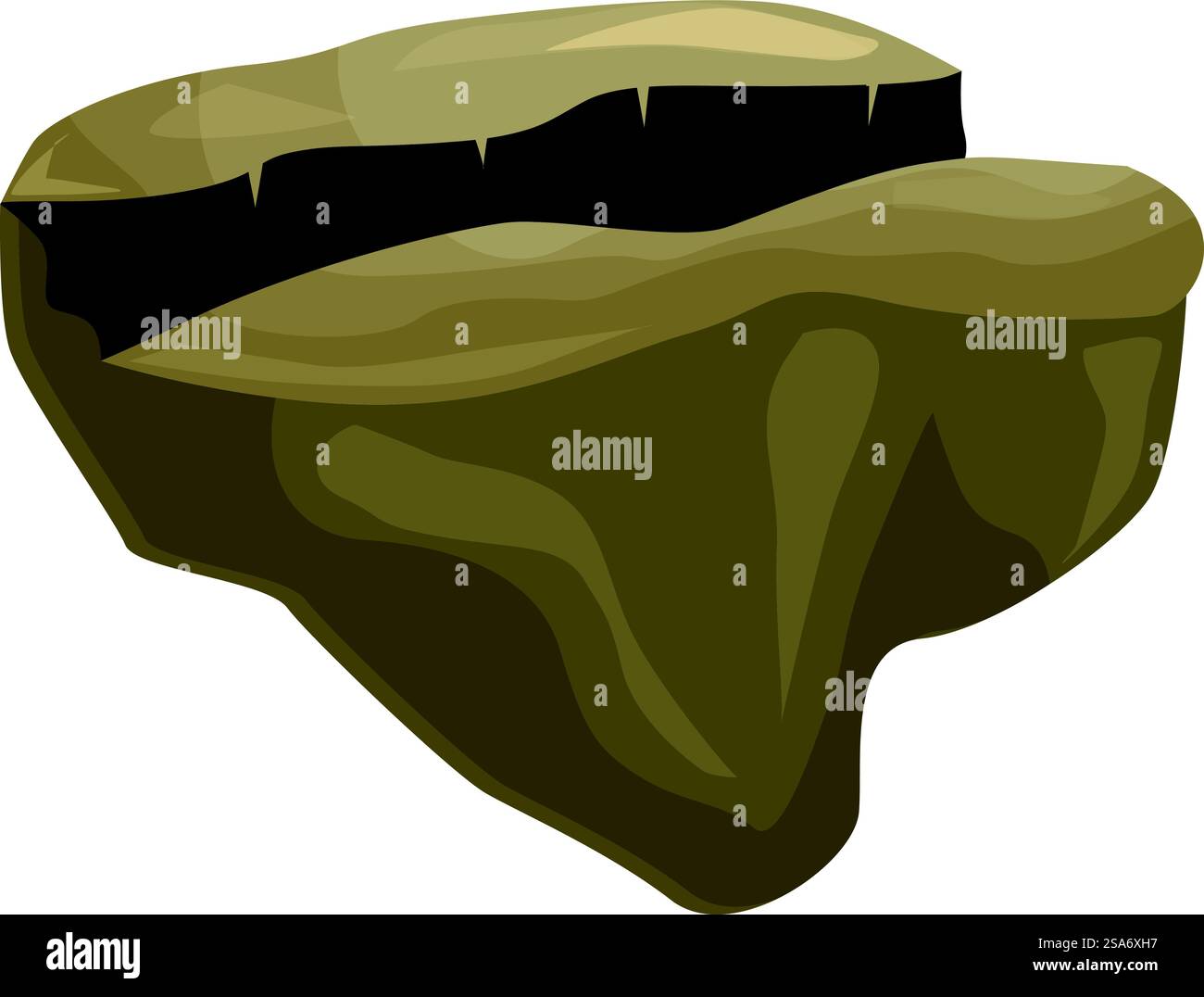 Big rock formation with a flat top is waiting to be climbed by a ...