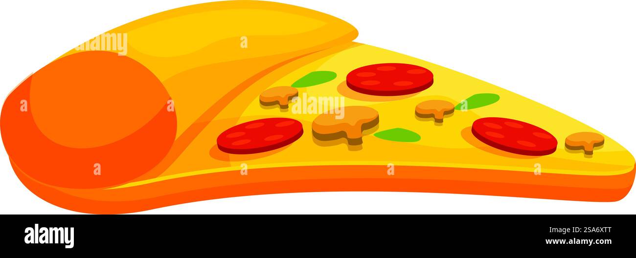 Mouthwatering slice of pizza featuring mushrooms and pepperoni, ideal ...