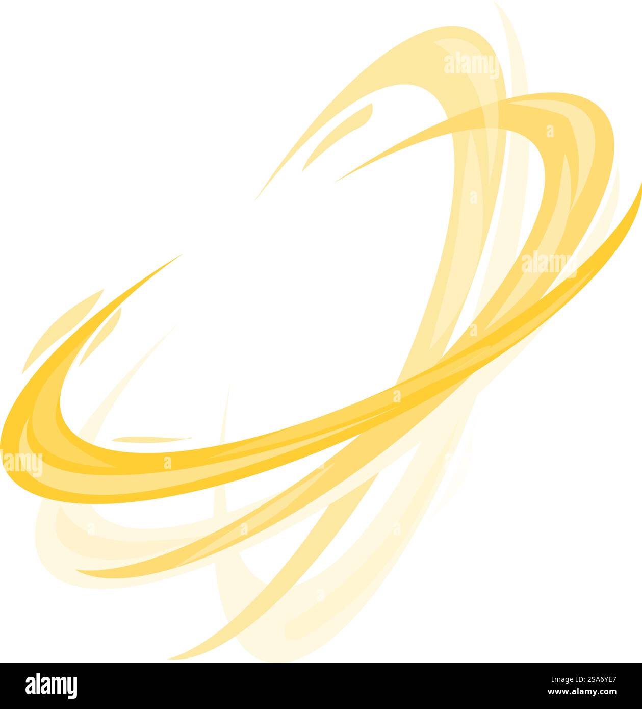 Abstract illustration featuring a vibrant golden brush stroke effect ...