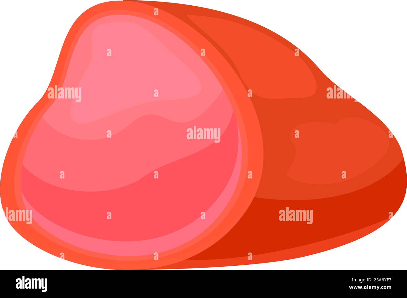 Illustration featuring a large cooked ham, emphasizing its juicy ...