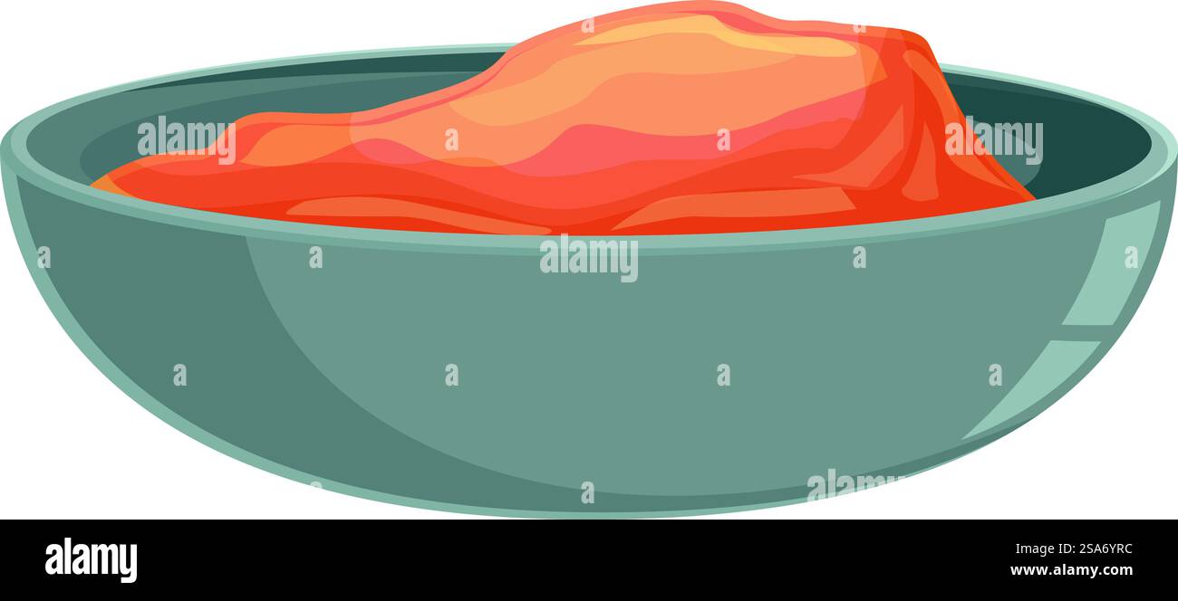 Grey bowl containing red korean gochujang paste, a staple ingredient in ...