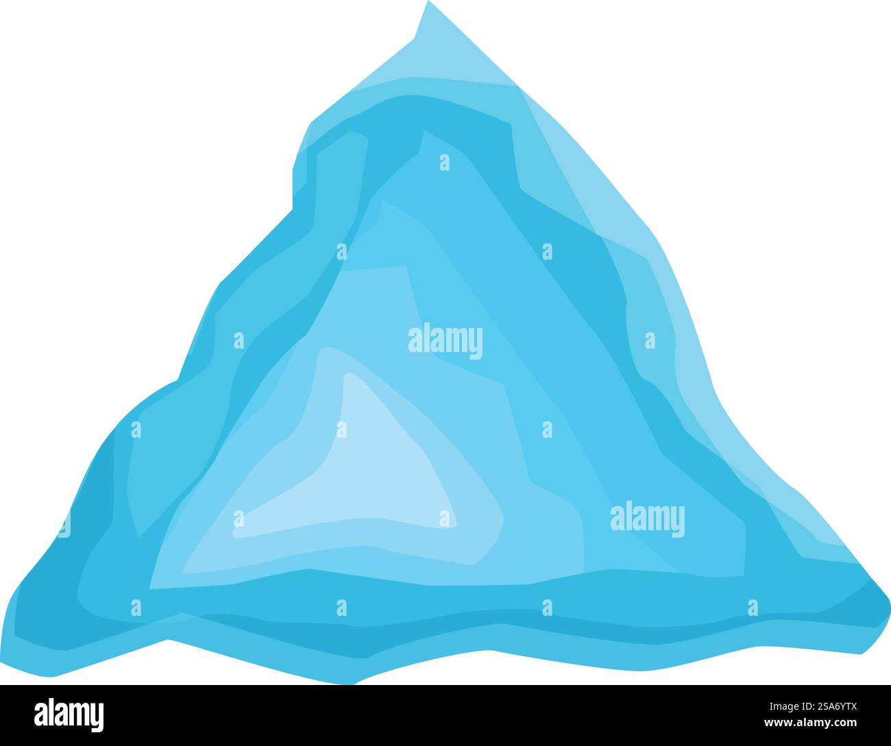 Big iceberg is floating on the water, a symbol of global warming. Big ...