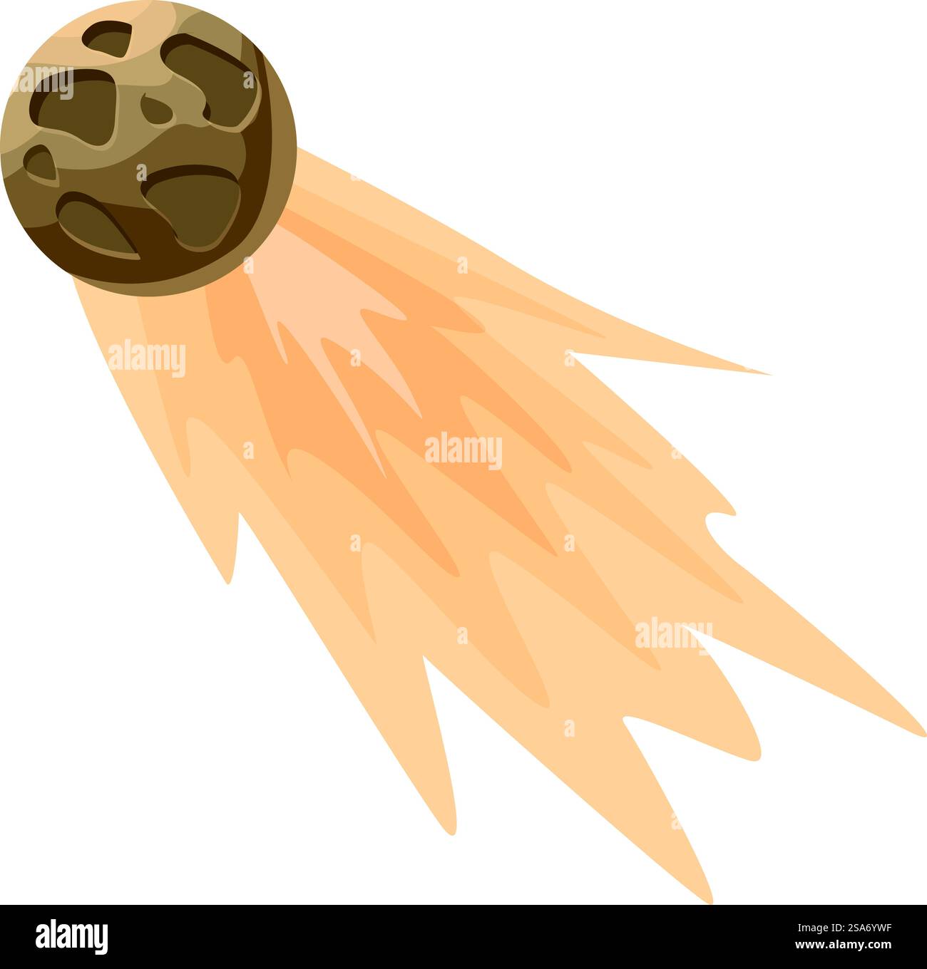 Asteroid is burning up while entering the atmosphere hi-res stock ...