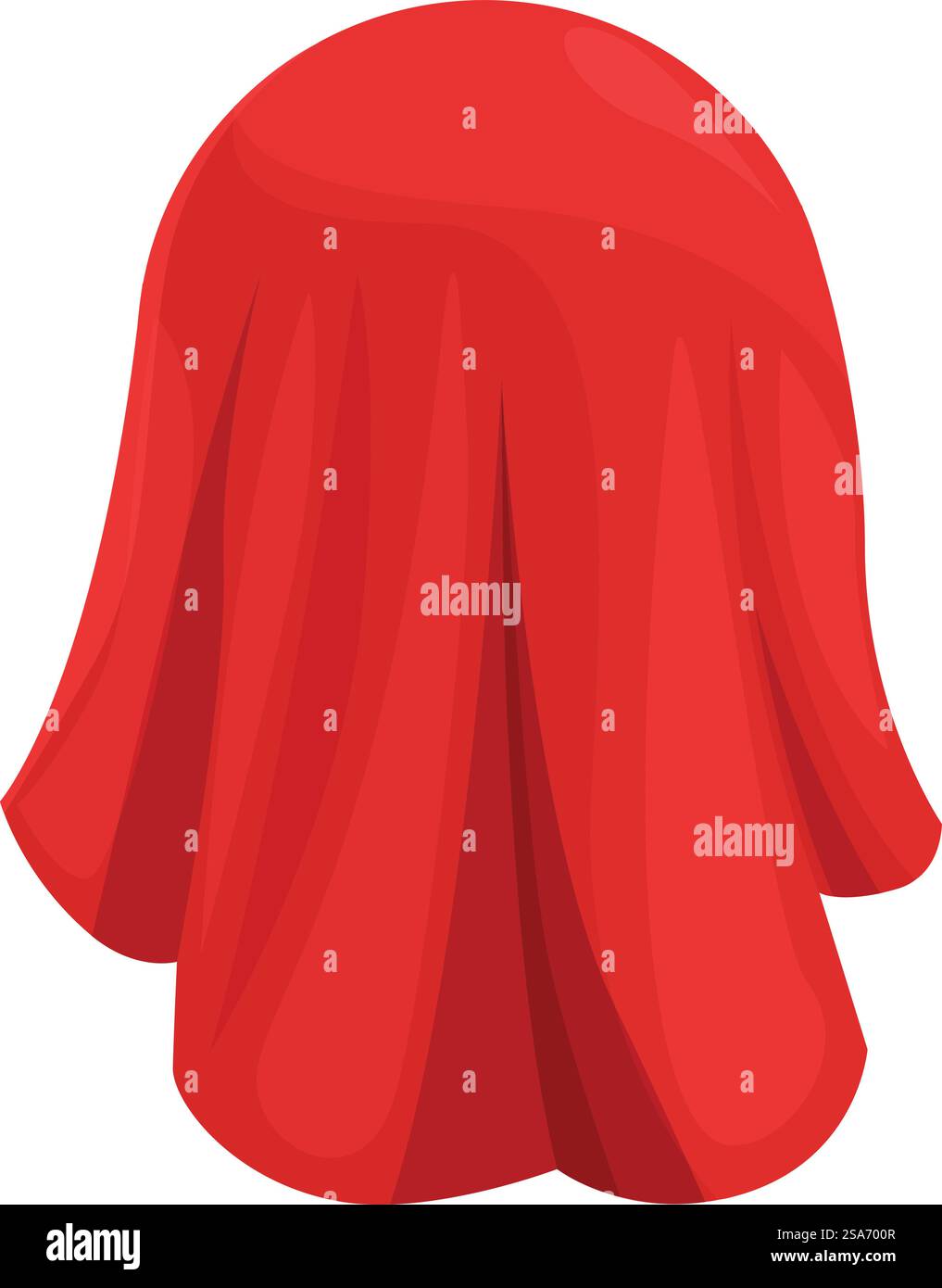 Red silk cloth covering a spherical object, creating intrigue and ...