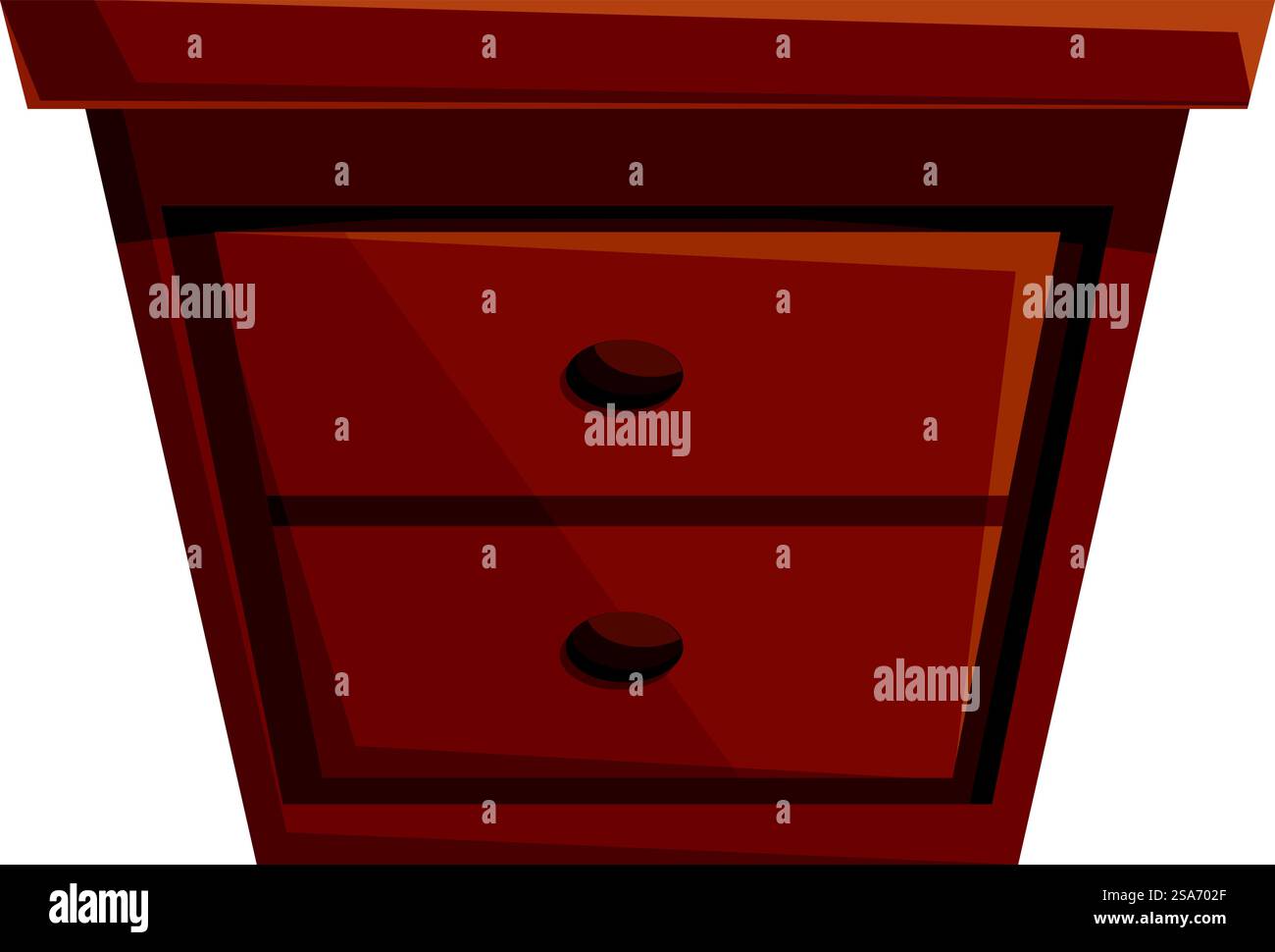 Simple and practical wooden nightstand featuring two spacious drawers ...