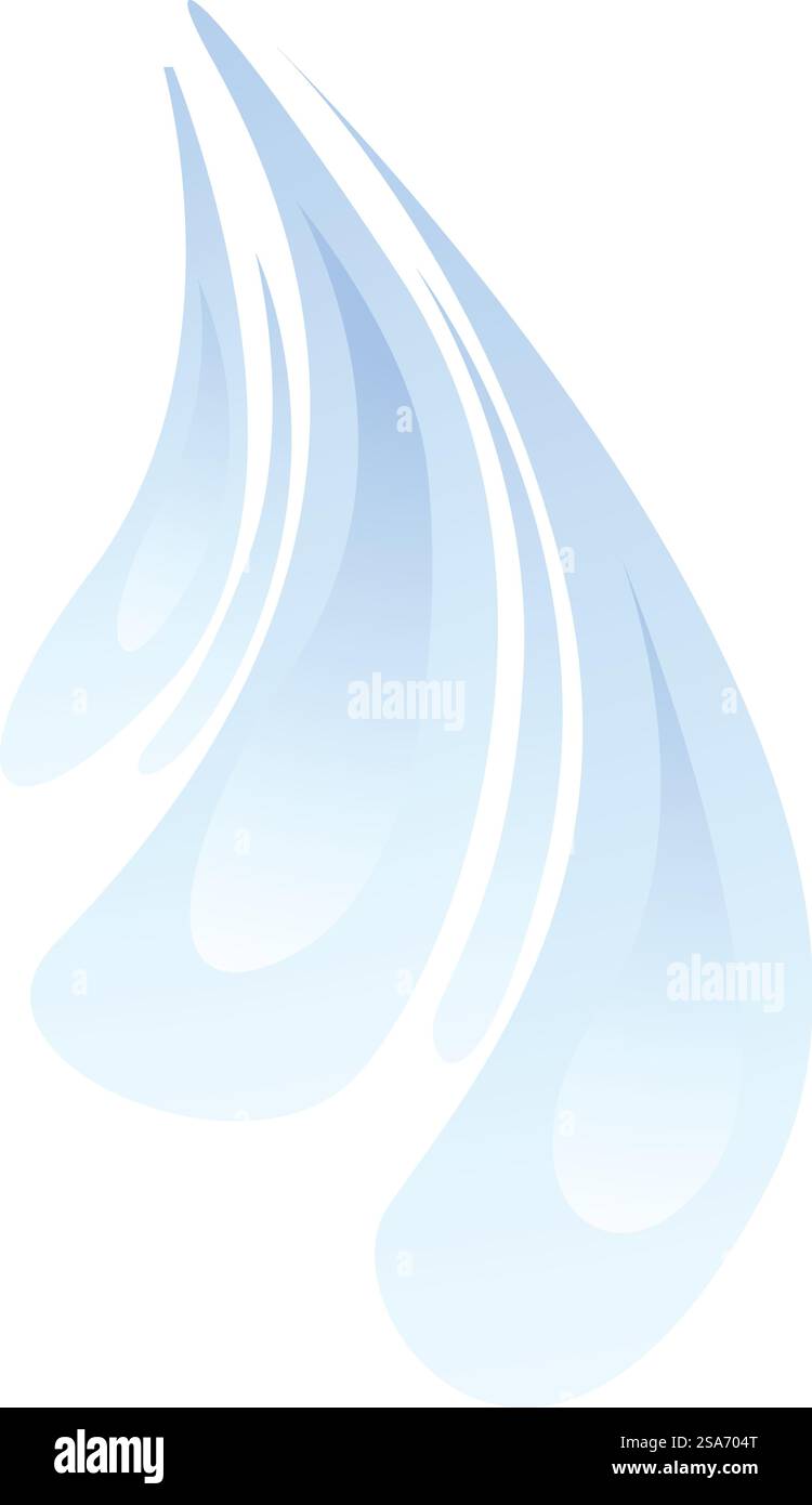 Abstract blue shape forming a water drop splashing effect. Abstract ...