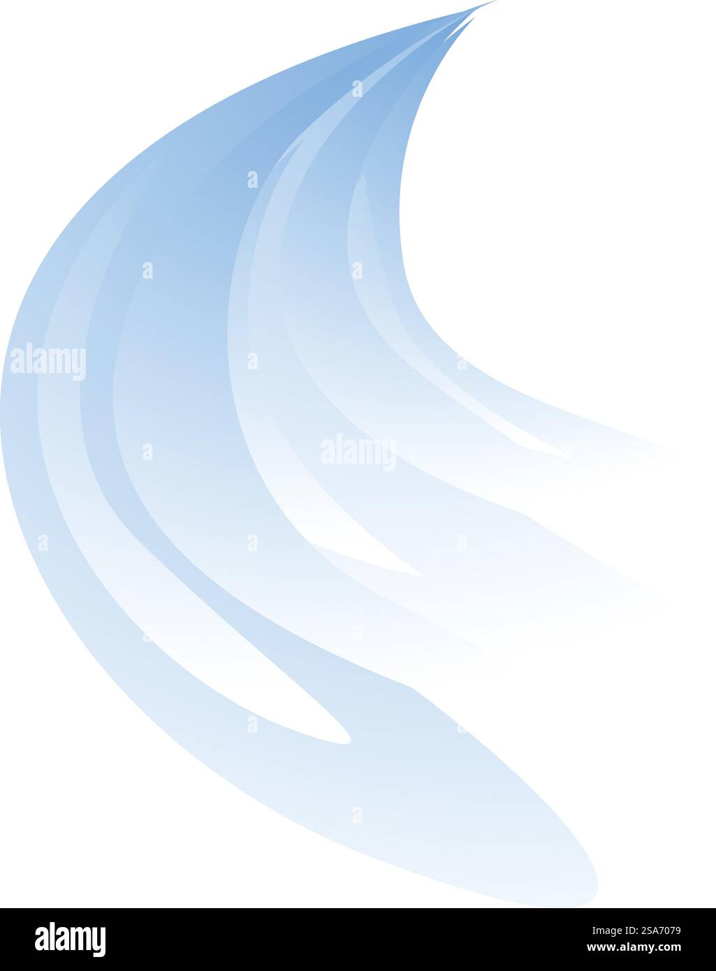 Abstract blue wave background design flowing in the wind Stock Vector ...