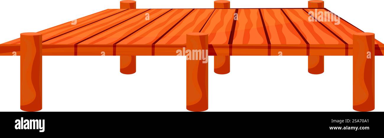 Simple wooden jetty Cut Out Stock Images & Pictures - Alamy