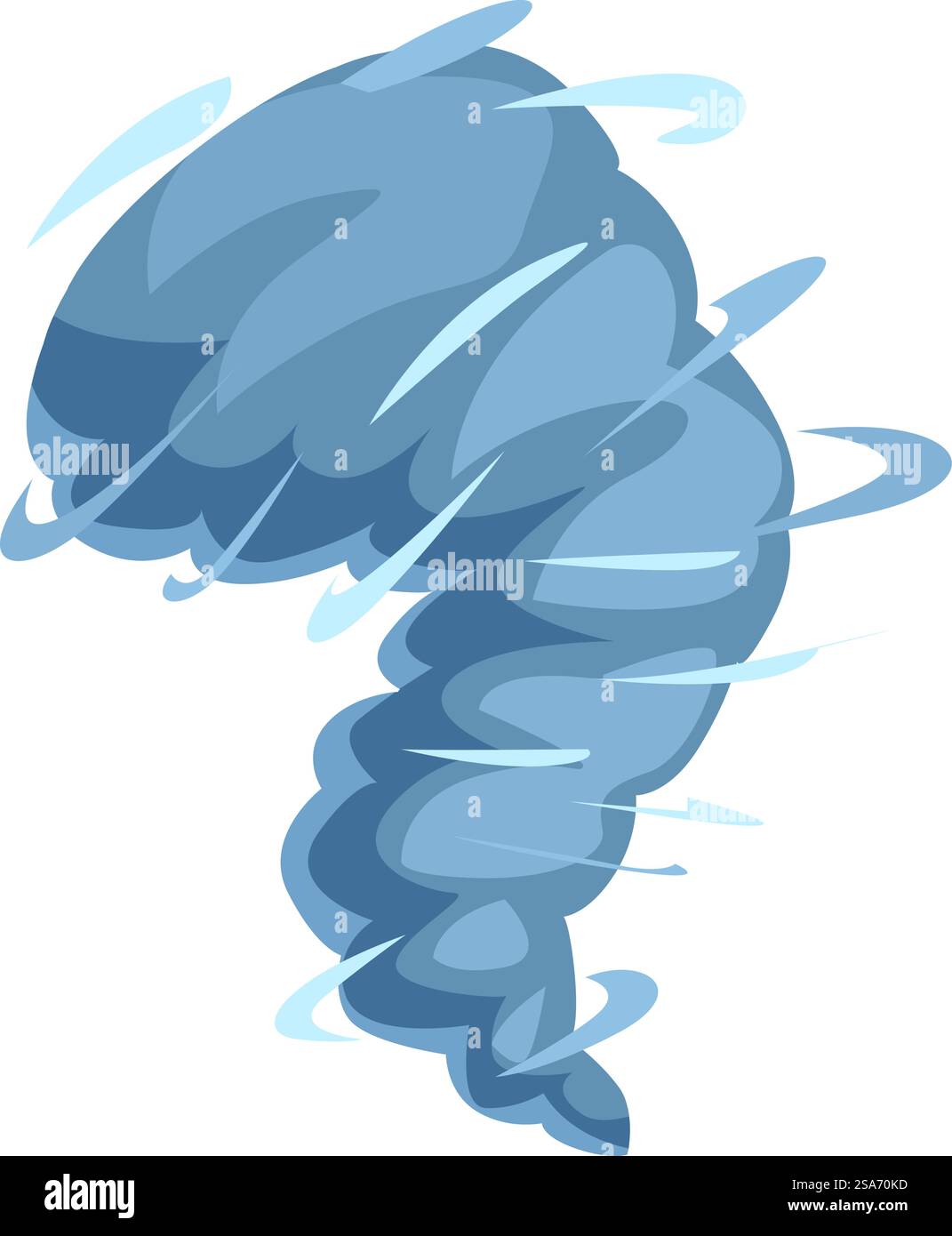 Powerful tornado rotating, a destructive whirlwind force of nature ...