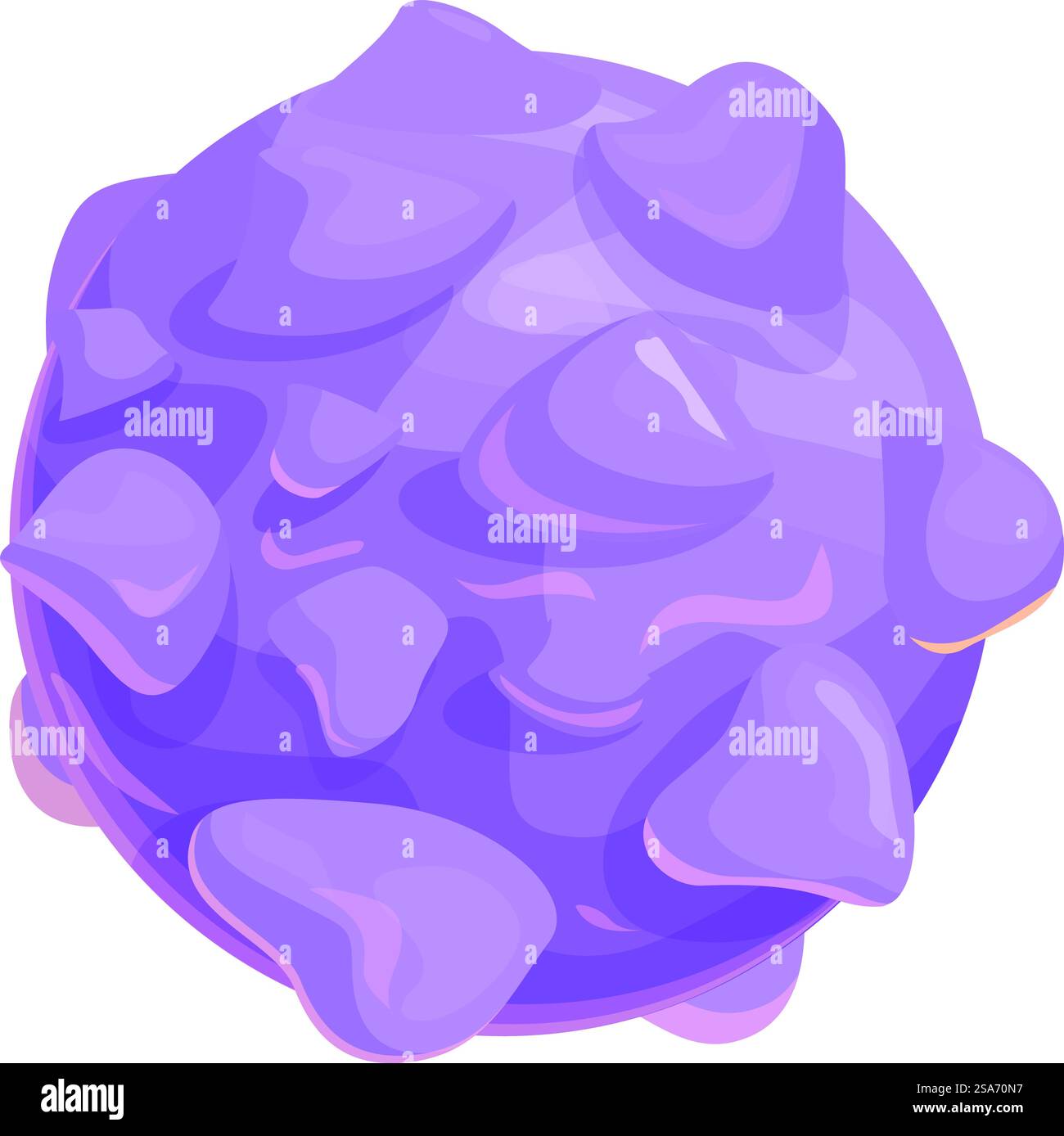 Purple alien planet with a rough, bumpy surface. Purple alien planet ...