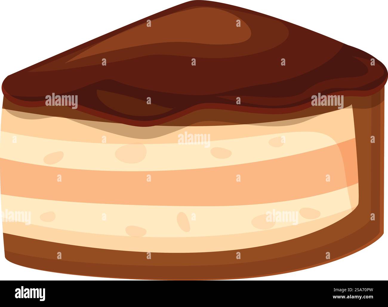Chocolate cake slice with dripping icing, showing a delicious cross ...