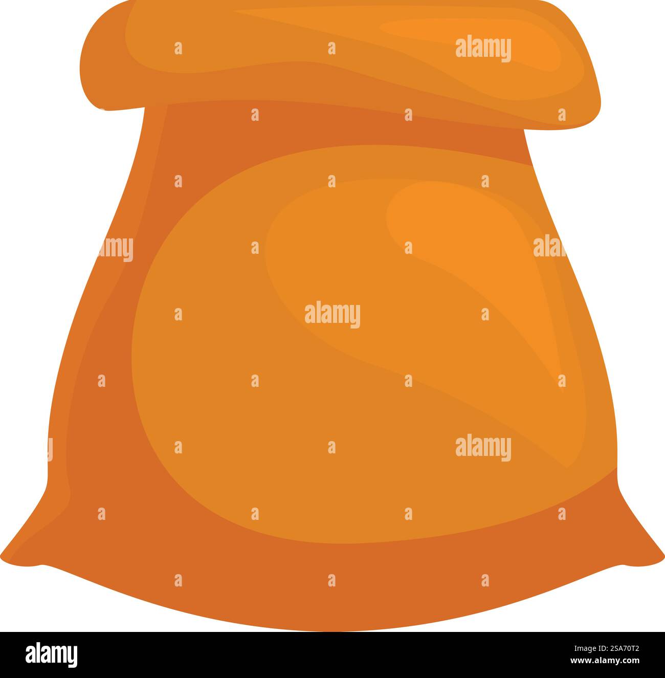 Full burlap sack standing up waiting to be transported, an essential ...