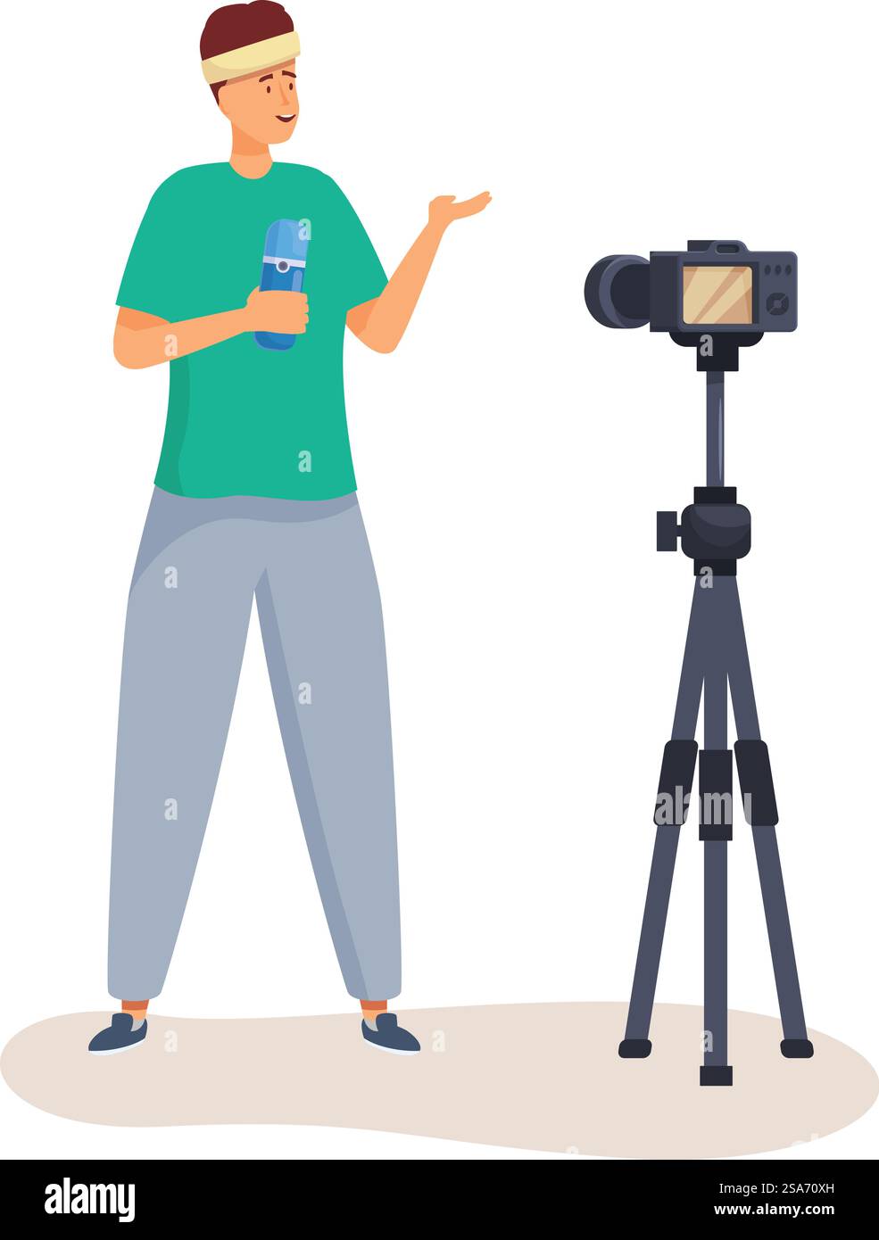 Creative man looking camera using Stock Vector Images - Alamy